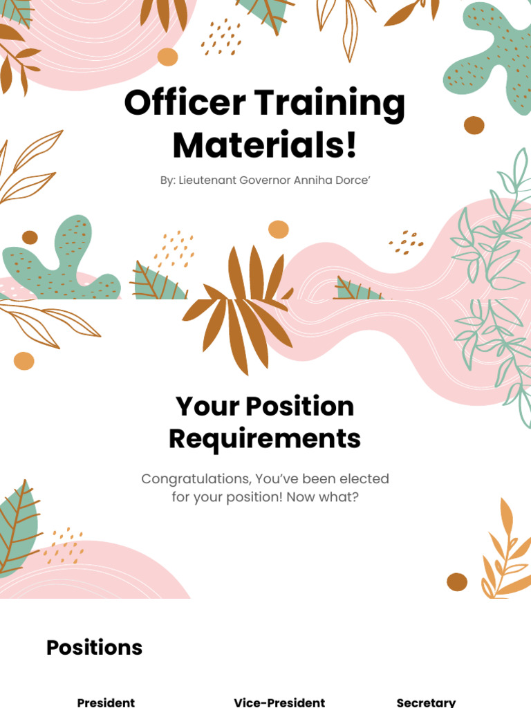 Officer Training Materials | PDF