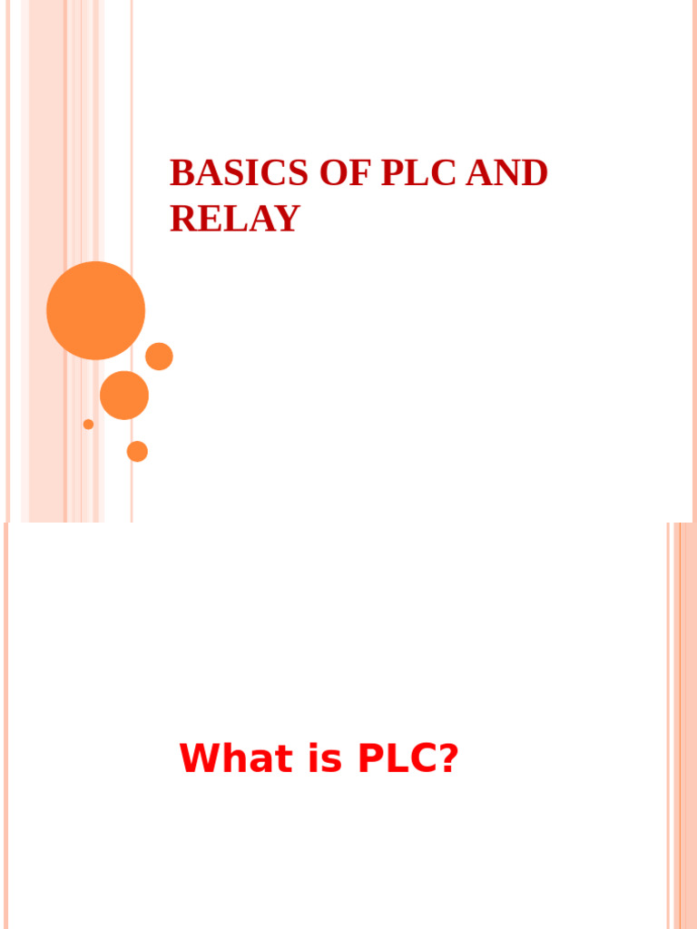 PLC and Relay Working | PDF | Programmable Logic Controller | Relay