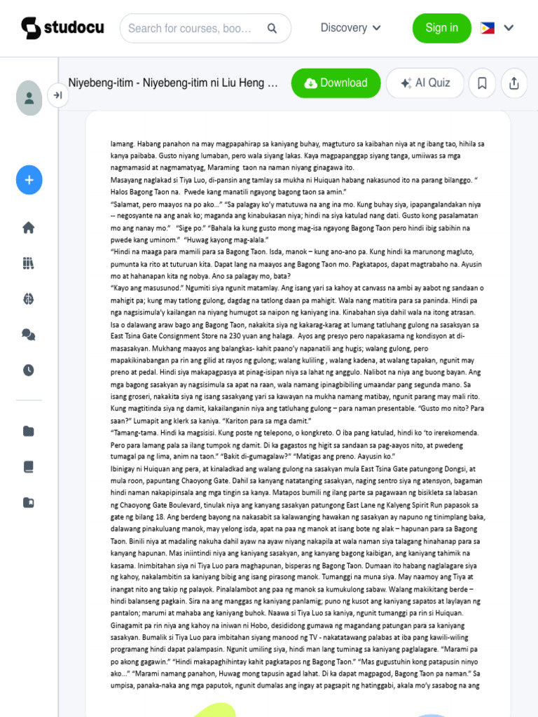 Niyebeng-Itim - Niyebeng-Itim Ni Liu Heng Isinalin Sa Filipino Ni ...