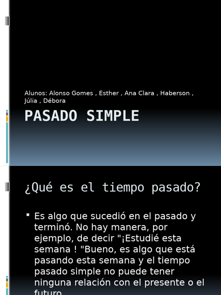 Pasado Simple | PDF