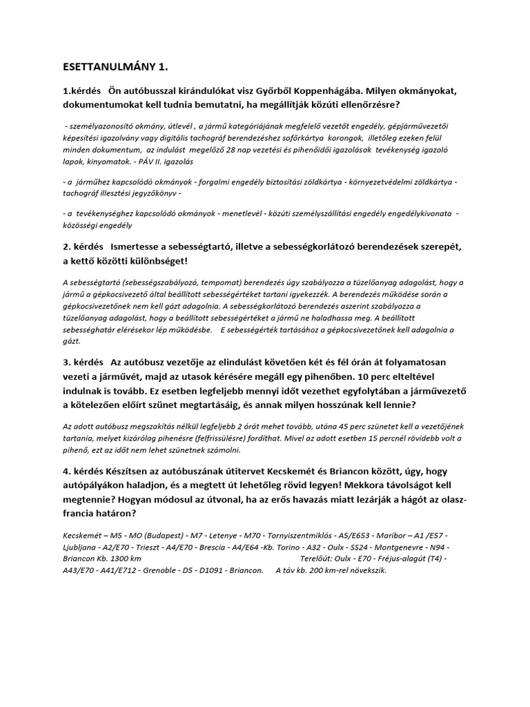 Esettanulmány Busz 2 | PDF