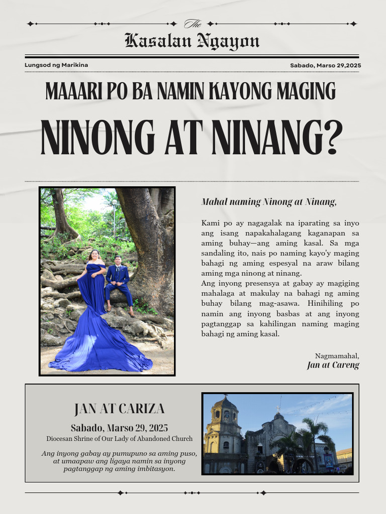Proposal Ninong at Ninangb | PDF