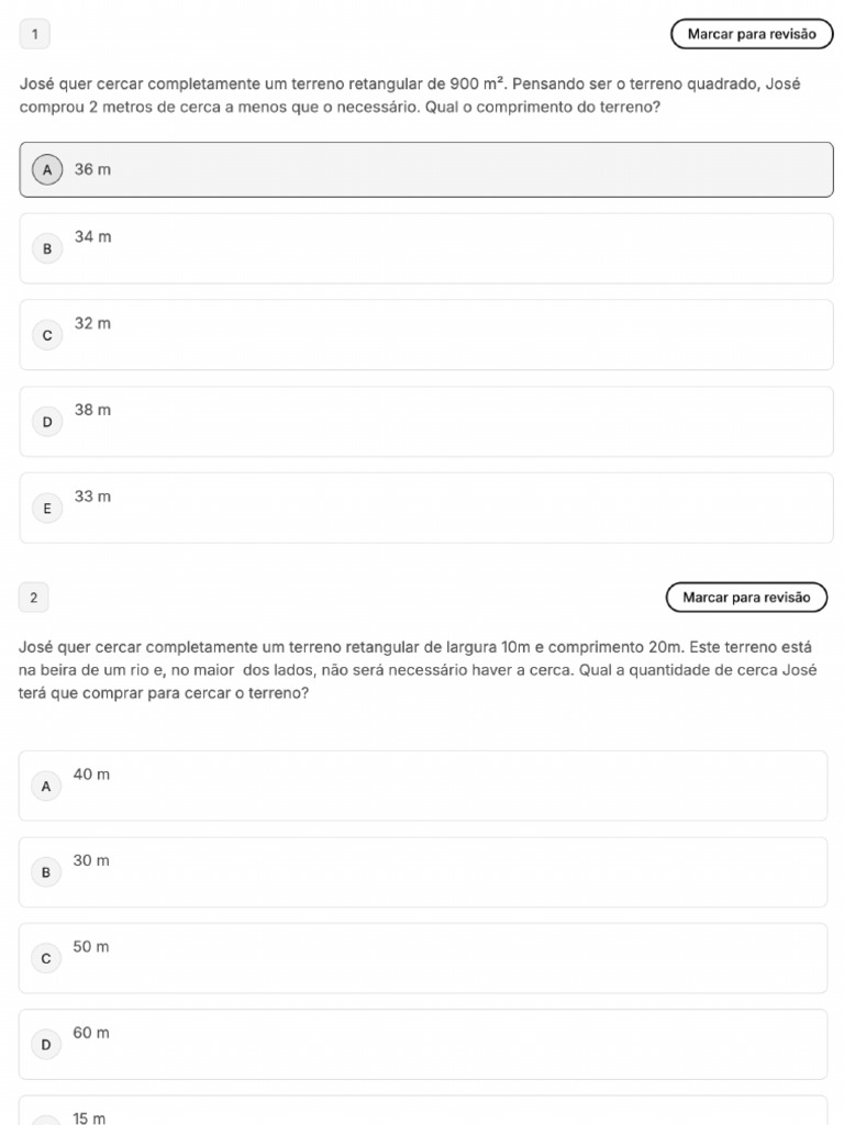 5 - Lista de Exercícios Geometria | PDF