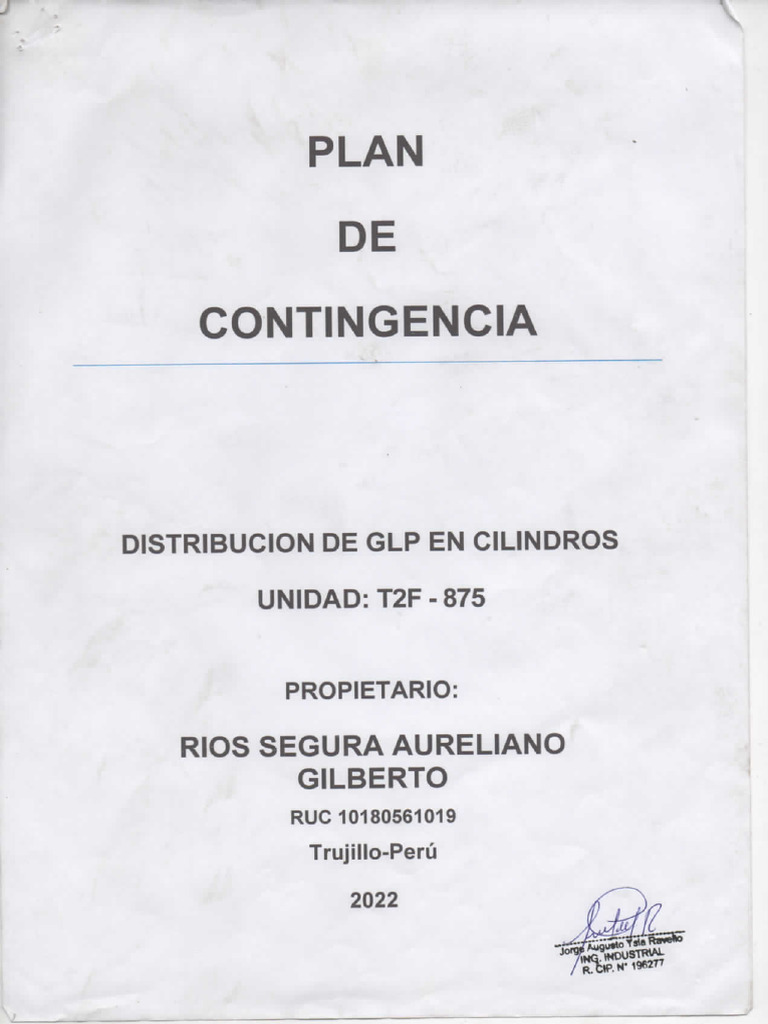 Plan de Contingencia | PDF