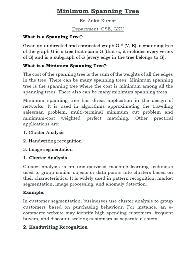 Minimum Spanning Tree001 | PDF | Computational Problems | Algorithms