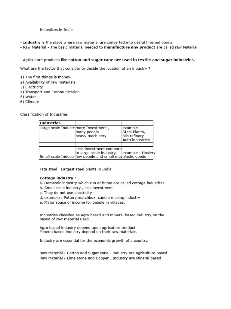 Overview of Industries in India | PDF