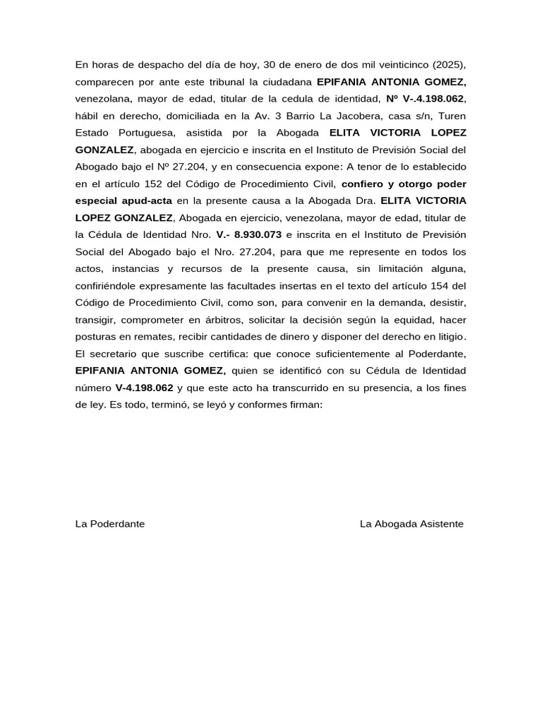 poder apud acta | PDF