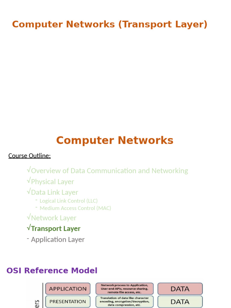 Unit 4(Transport Layer) (1) | PDF | Transmission Control Protocol | Port (Computer Networking)