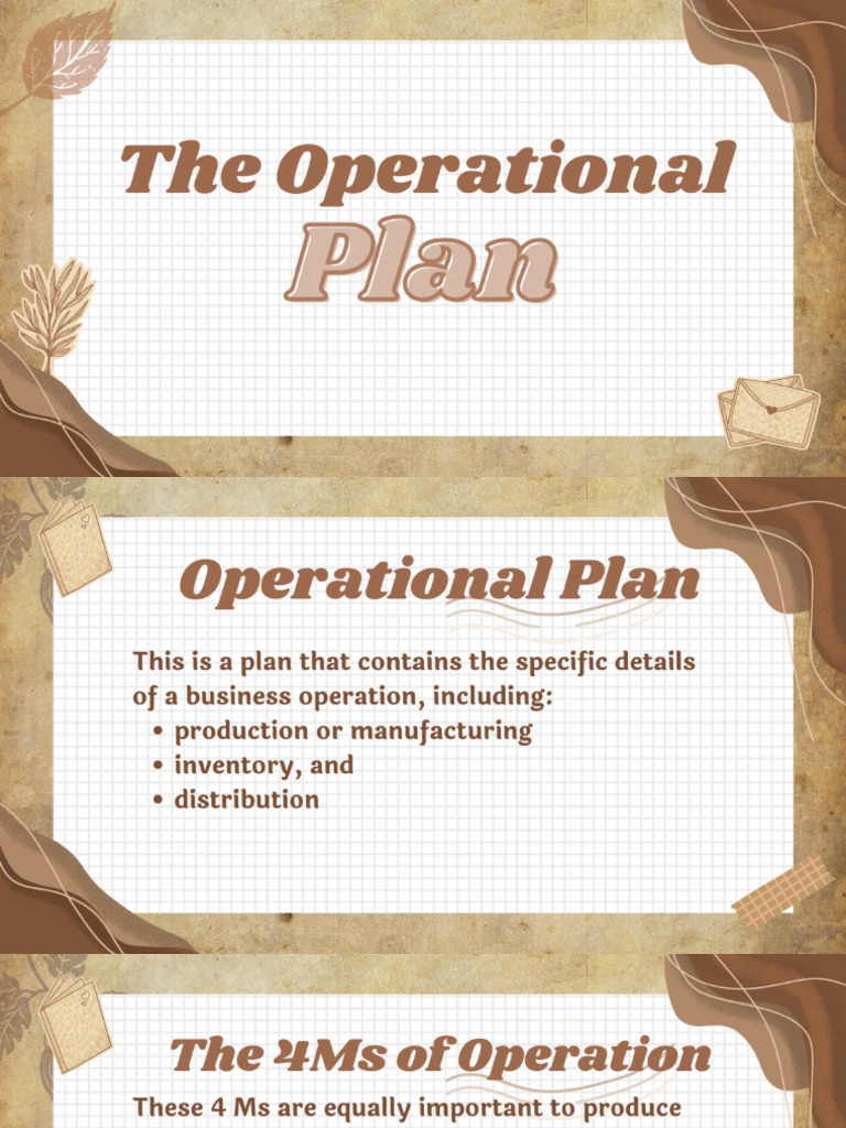 Topic 3 - Operational Plan | PDF