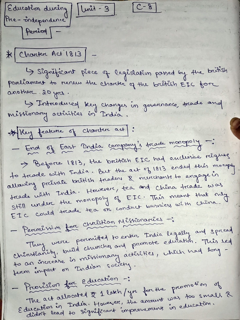 Education During Pre Independence | PDF