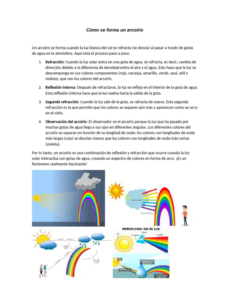 Cómo Se Forma Un Arcoíris | PDF