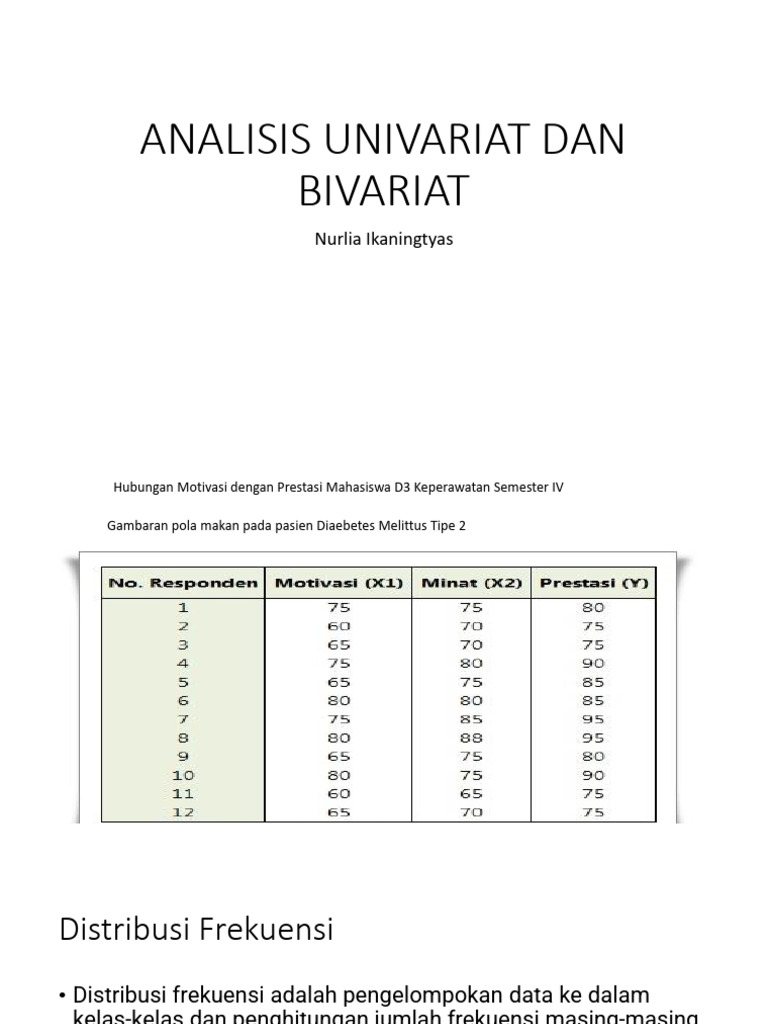 Analisis Univariat dan Bivariat Data | PDF