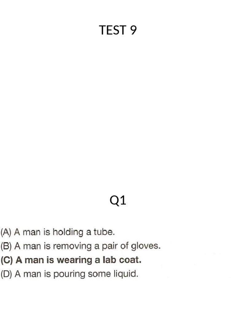 Toeic 3 - LC - Script - Test 9 | PDF
