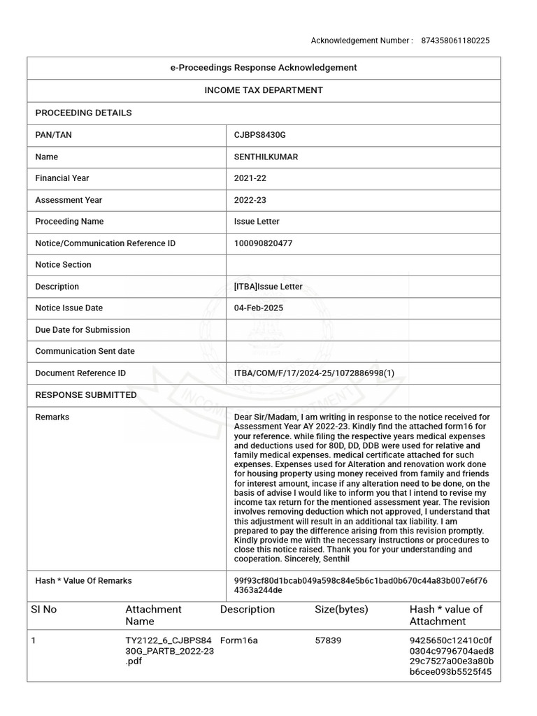 Acknowledgement 874358061180225 | PDF | Taxation | Payments