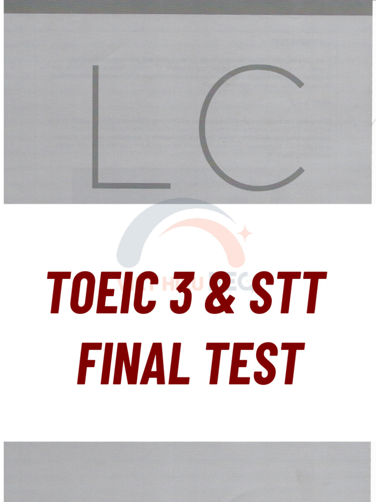 Toeic 3 & Stt. Final Test | PDF