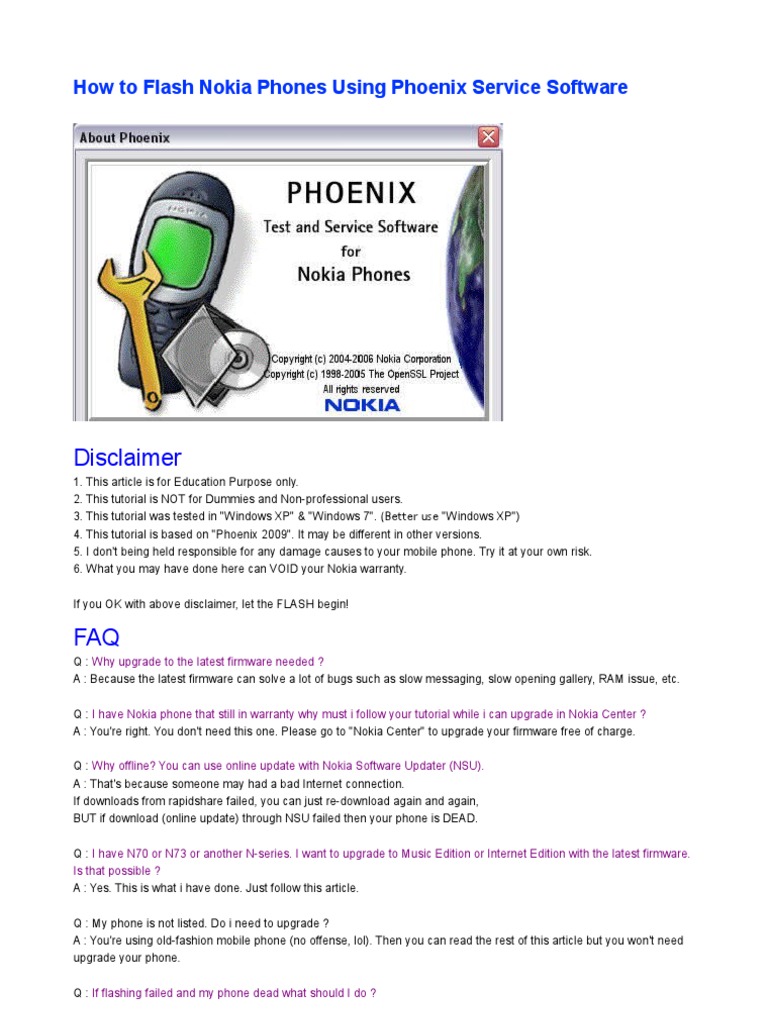 How To Flash Nokia Phones Using Phoenix Service Software | PDF ...