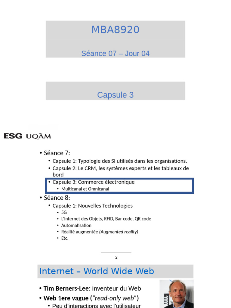 MBA8920 - Jour 04 - Se╠üance 07 - partie ou capsule 03 (version e╠ütudiante) - E2024 | PDF ...