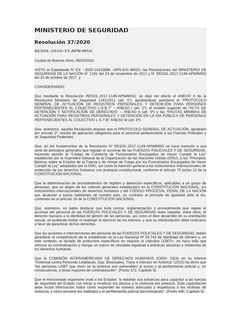 Boletin Protocolo Colect LGTB 2020 | PDF | Policía | Derechos humanos