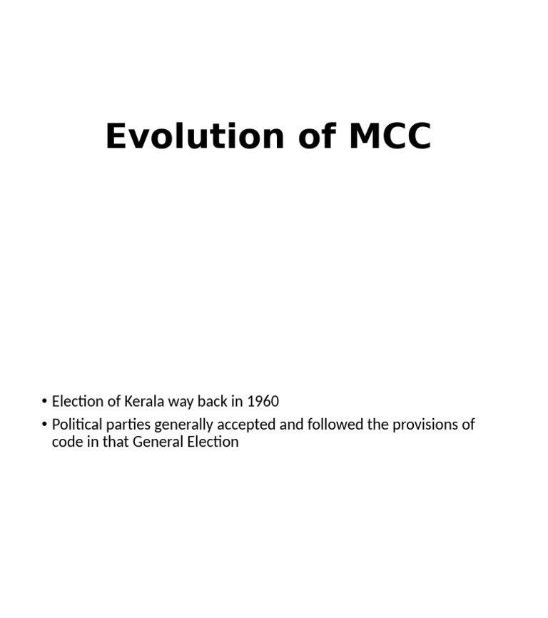 Evolution of MCC | PDF