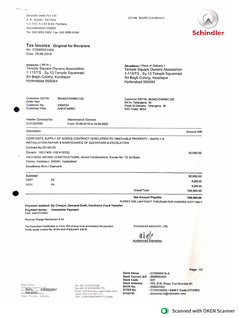 Schindler Bill | PDF