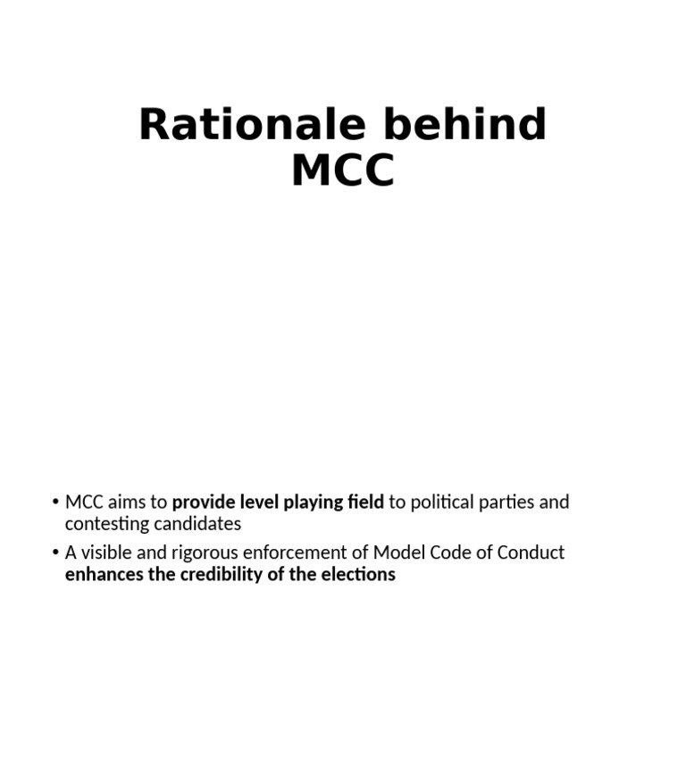 Rationale Behind MCC | PDF