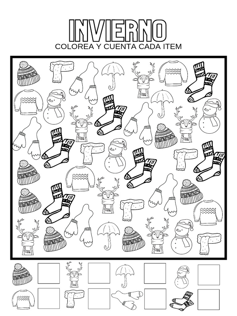 Actividades de Colorear y Contar | PDF