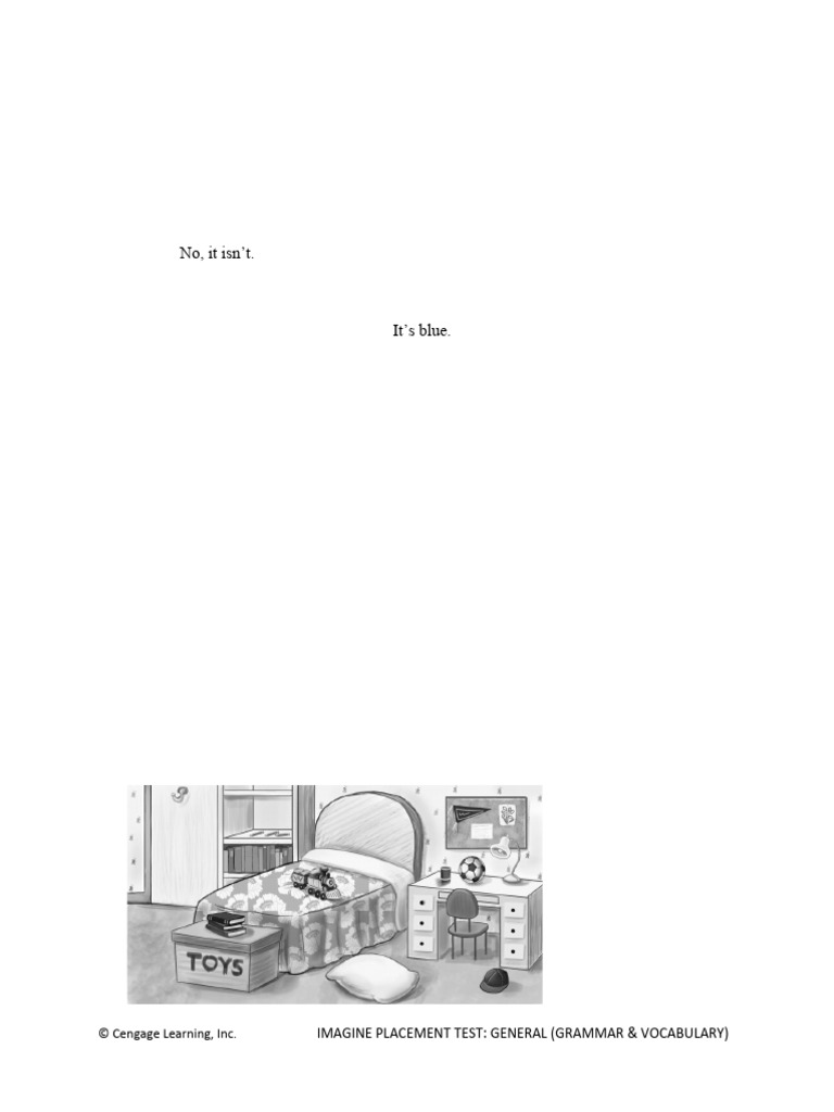 Imagine Placement Test: Grammar & Vocabulary | PDF
