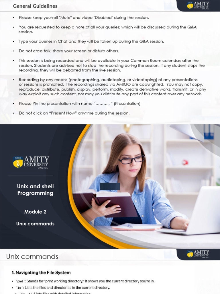 Module 2 Unixlinux Commands1pptx Pdf Computer File Software 