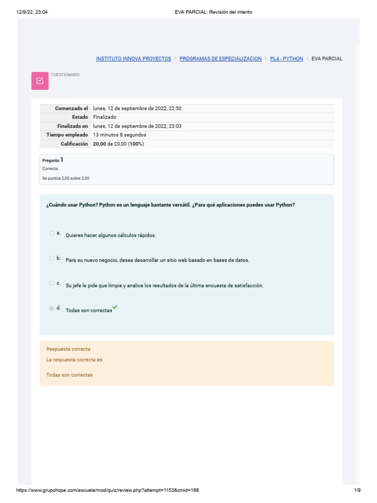 Examen Parcial - Python 1 | PDF | Python (lenguaje de programación ...