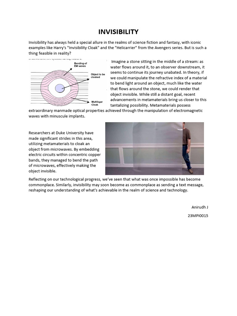 INVISIBILITY Final | PDF