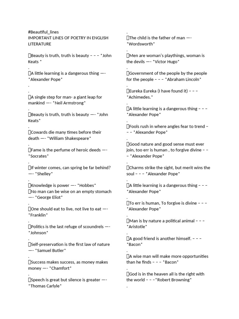 Famous Quotations by Authors | PDF