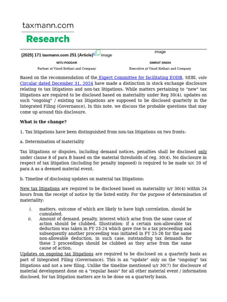 Stockexchangetaxlitigationreportingsimplified 24ho | PDF | Taxes | Lawsuit