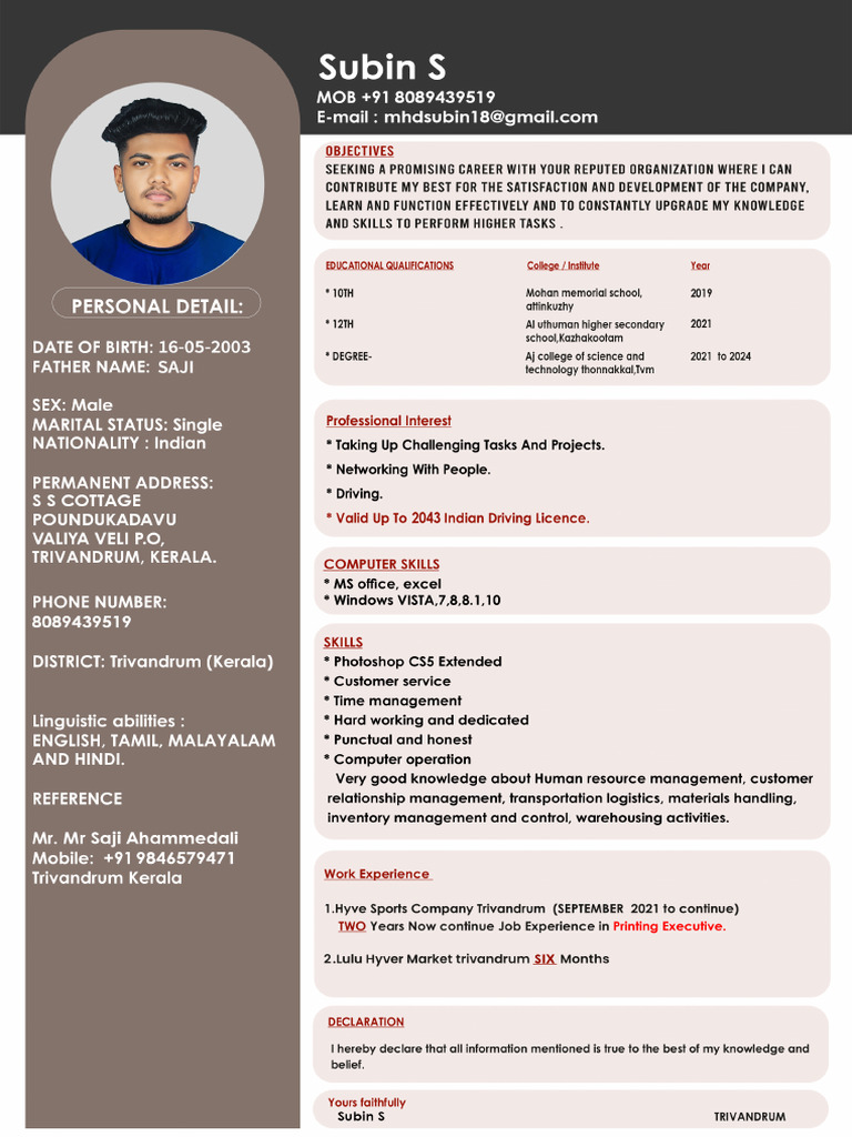 Subin SS | PDF