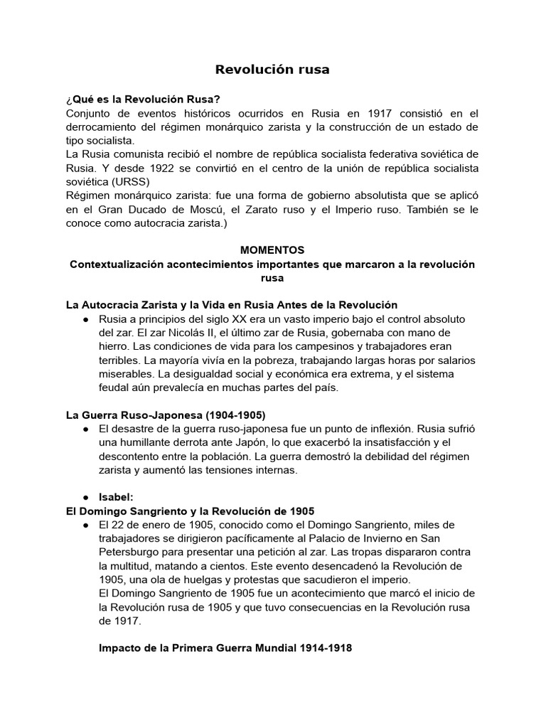 Revolución Rusa | PDF | Imperio ruso | Vladimir Lenin