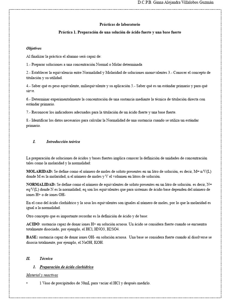 Prácticas De Laboratorio Pdf Ph Valoración