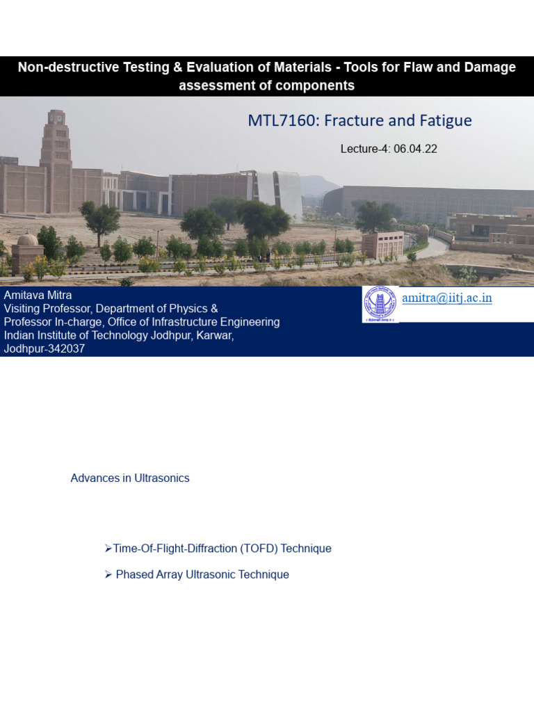 Lecture-4 - NDT & E | PDF | Waves | Diffraction