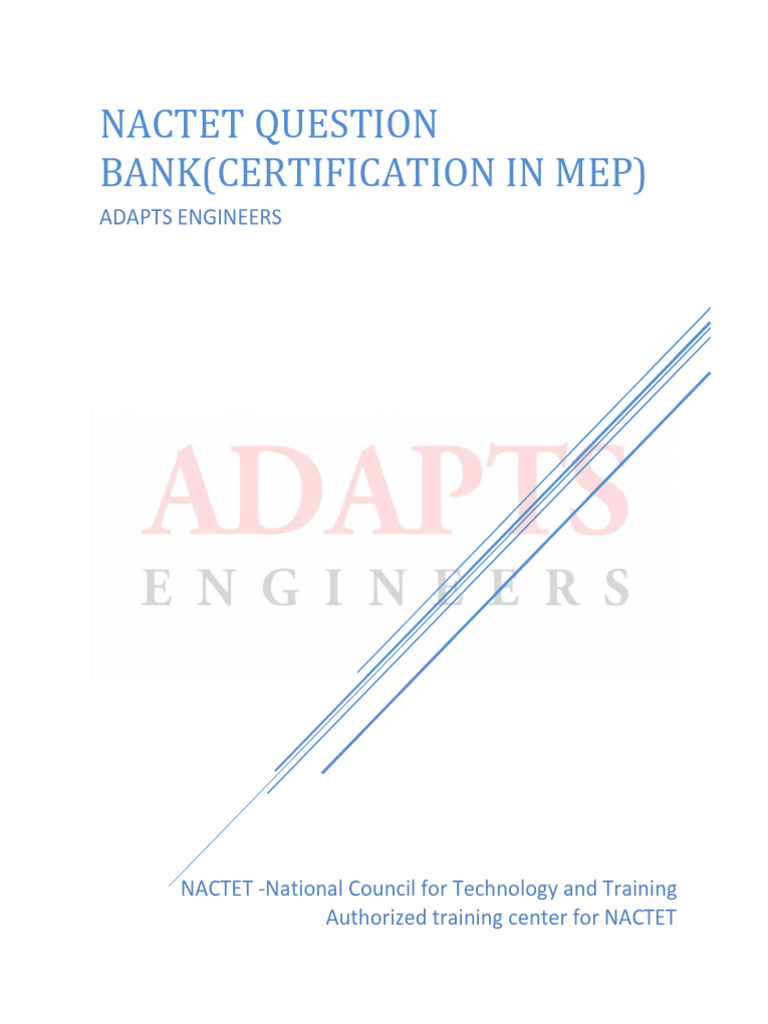 Certification in MEP - Question Bank | PDF | Electric Power ...