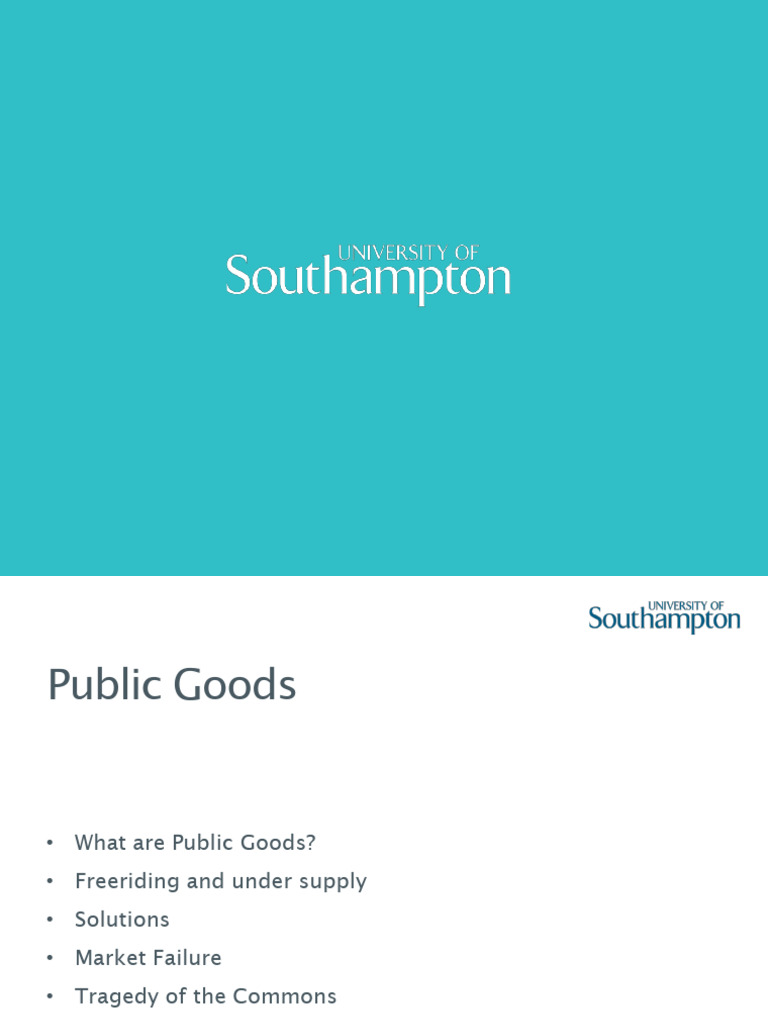 Understanding Public Goods and Market Failures | PDF | Microeconomics ...