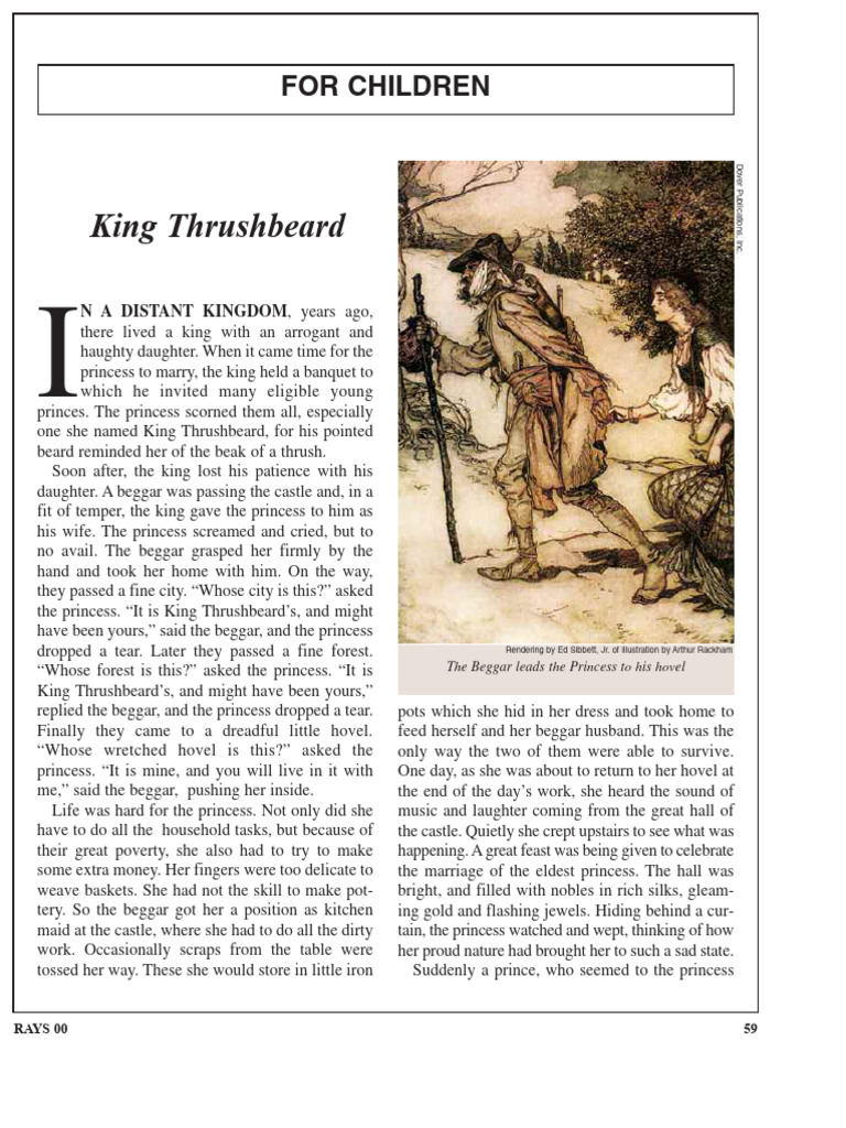 King Thrushbeard | PDF | Literary Motifs | European Fairy Tales