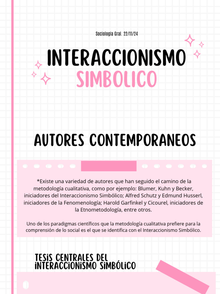 Interaccionismo Simbólico en Sociología | PDF