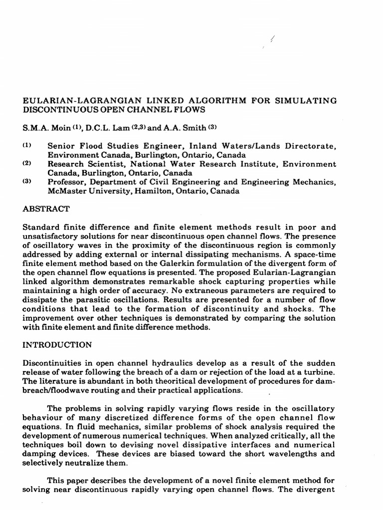 Eularian-Lagrangian Linked Algorithm | PDF