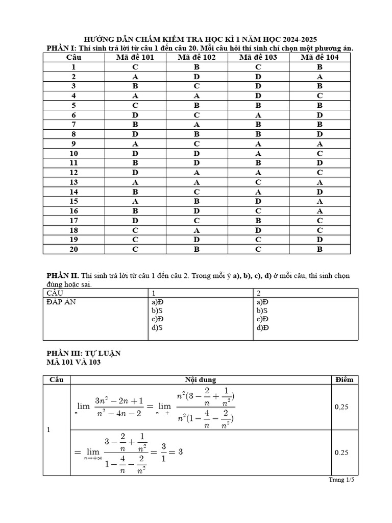 HDC Toan 11 HK1 24 25 | PDF