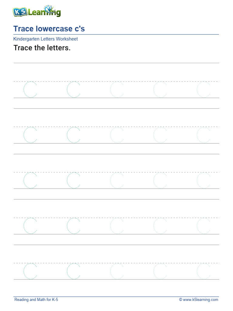Tracing Lowercase Letters C | PDF