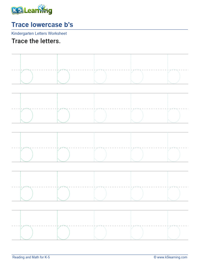 Tracing Lowercase Letters b | PDF