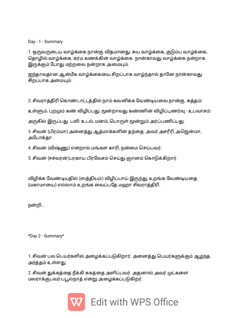 Day - 1 - Summa-WPS Office | PDF