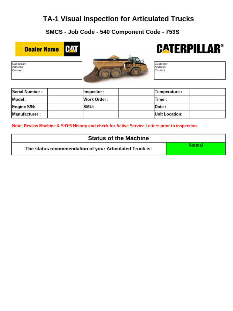 TA1 English - Articulated Truck | PDF | Axle | Leak