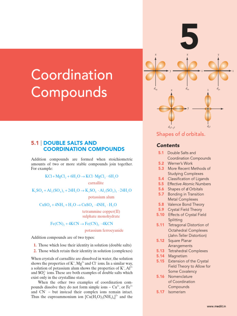 Coordination Compounds in Inorganic Chemistry | PDF | Coordination ...