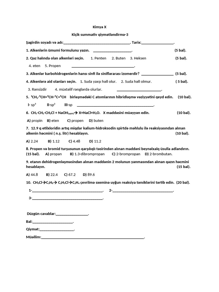 10 Cu Sinif ksq-3 | PDF