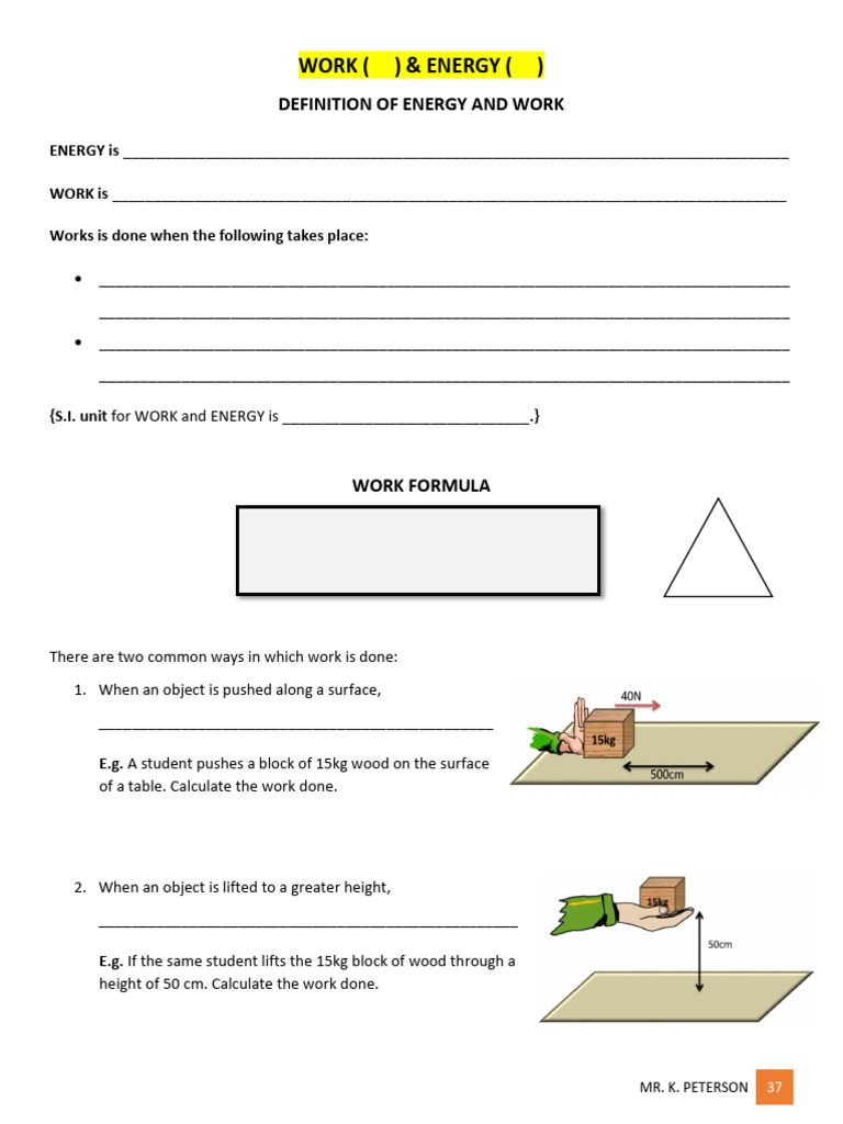 Marc Lee Ling - Physics Notes - Work, Energy and Power | PDF ...