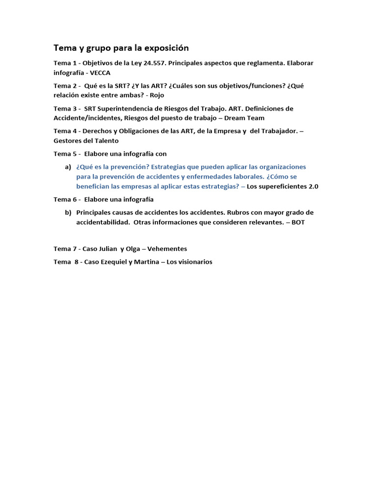 TP N° 3 - Tema y grupo para la exposición_6998503288cc10f232257c2bd1ff377f | PDF